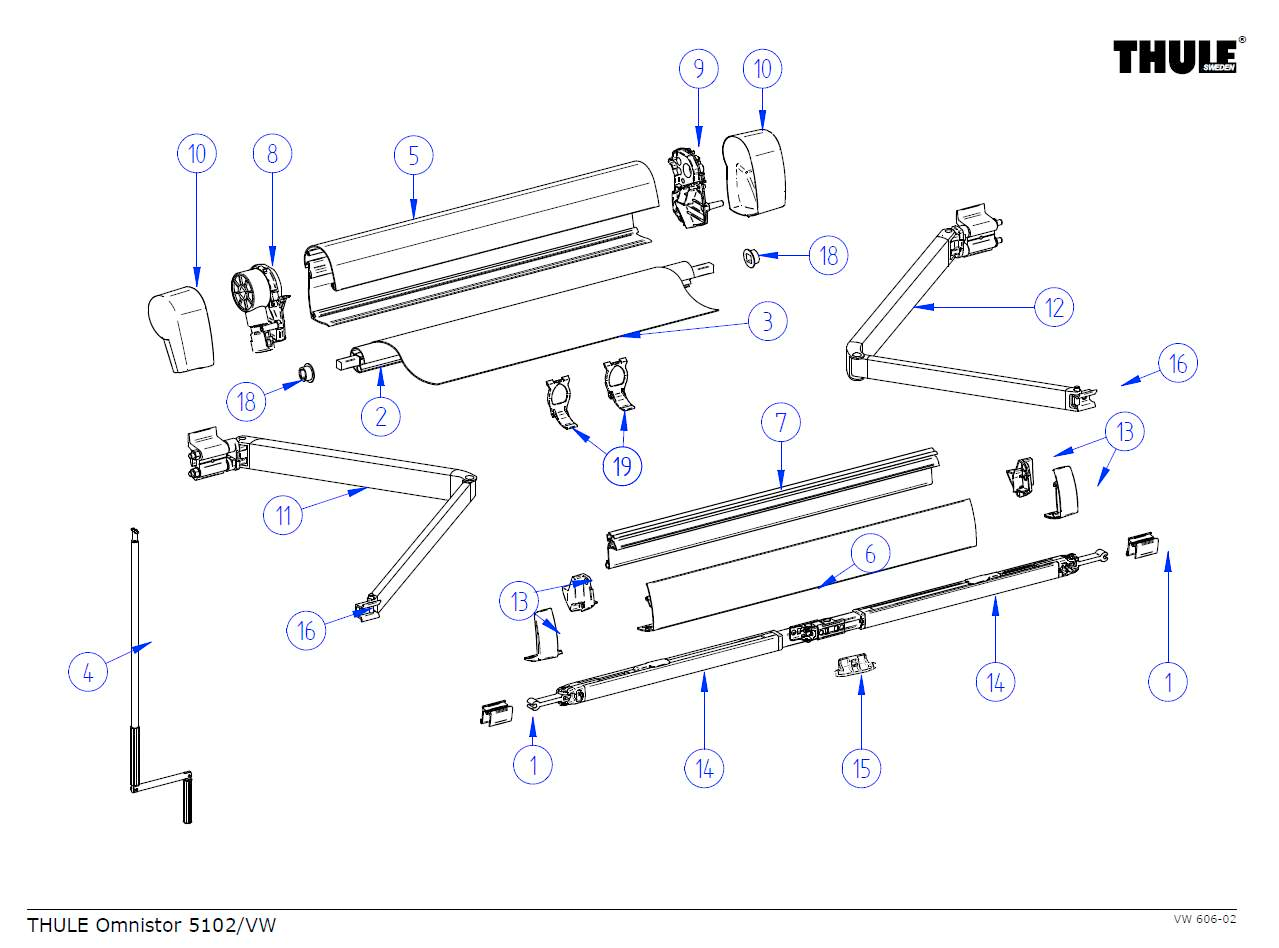 LH+RH Lead Rail eindplaat - Berger Camping