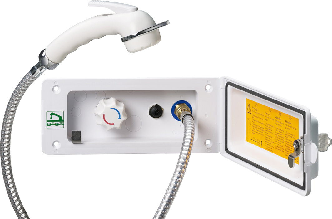 Reich water socket with lock including Charisma adjustable shower white ...
