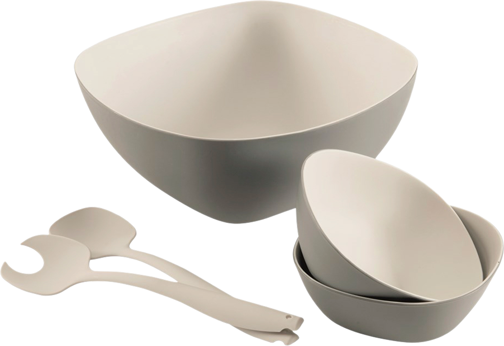 Outwell Gala salad set 5 pieces gray / beige - Berger Camping