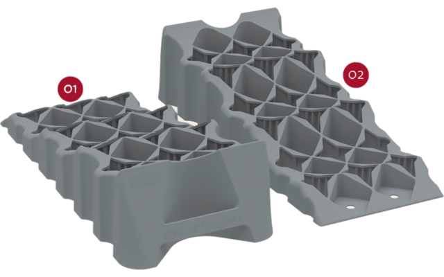 Fiamma Kit Level Up Drive Up Chocks Set di 2 con Level Bag grigio ...