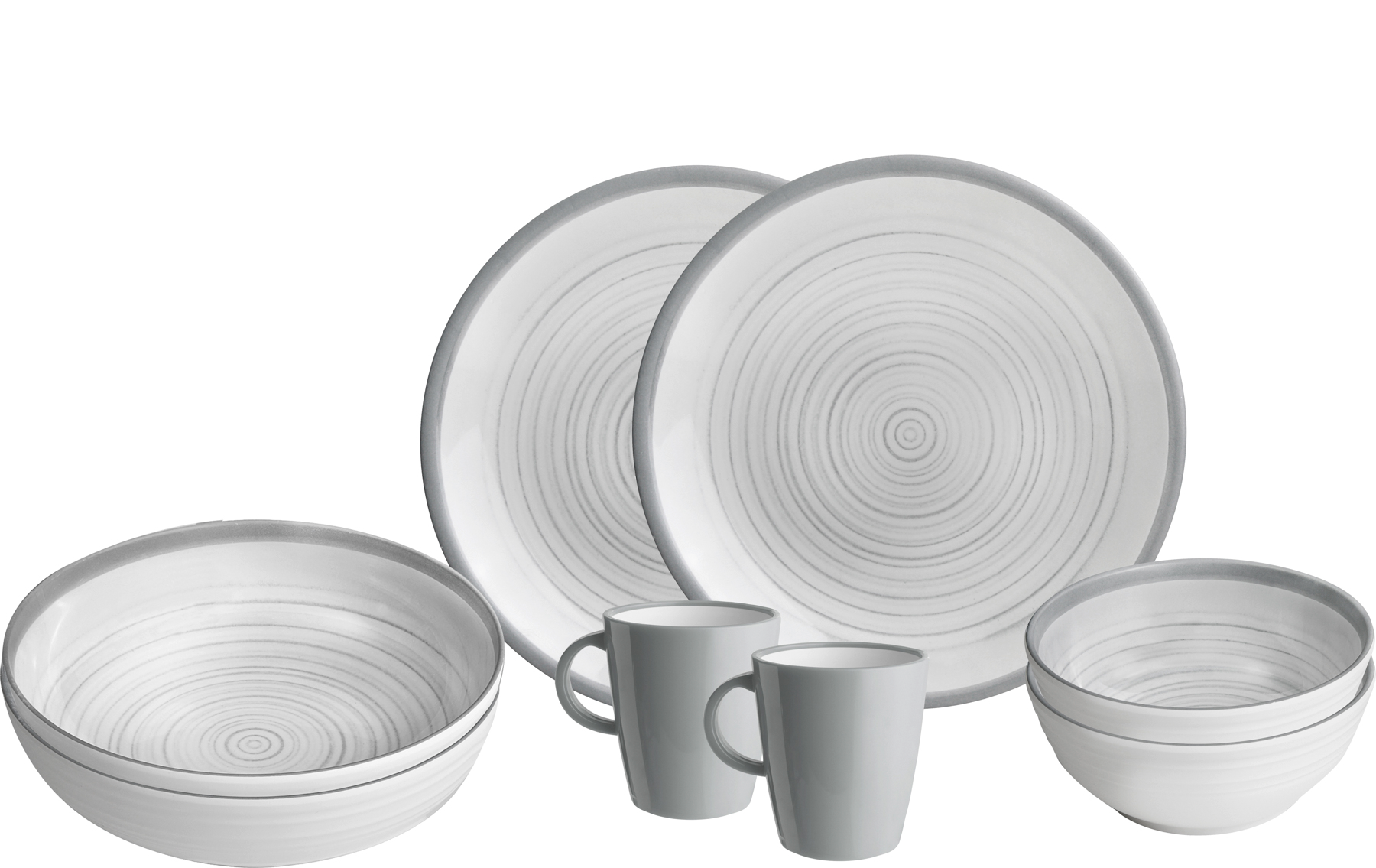Brunner Tete-a-Tete tableware set 8 pieces 2 persons - Berger Camping