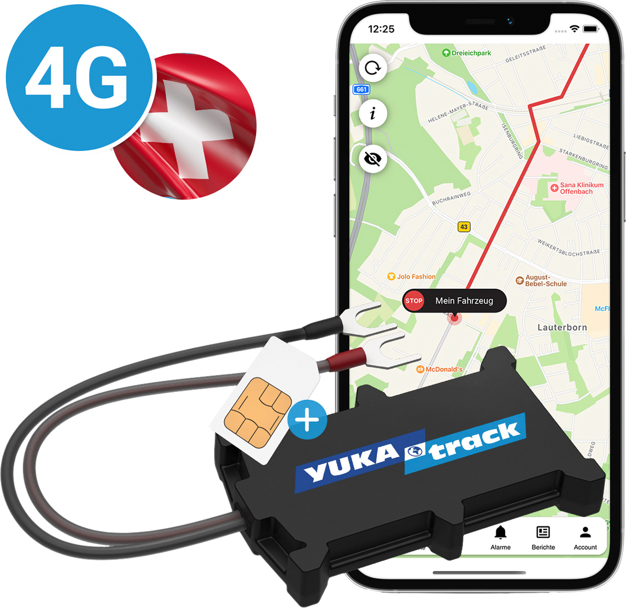 Yukatrack EasyWire GPS tracking box with SIM card included - Berger Camping