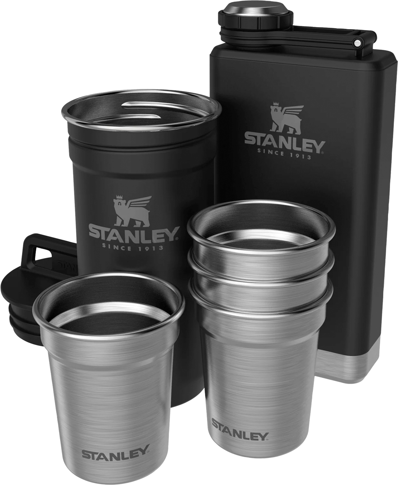 Stanley heupfles en borrelglazen set Pre-Party 6-delig - Berger Camping