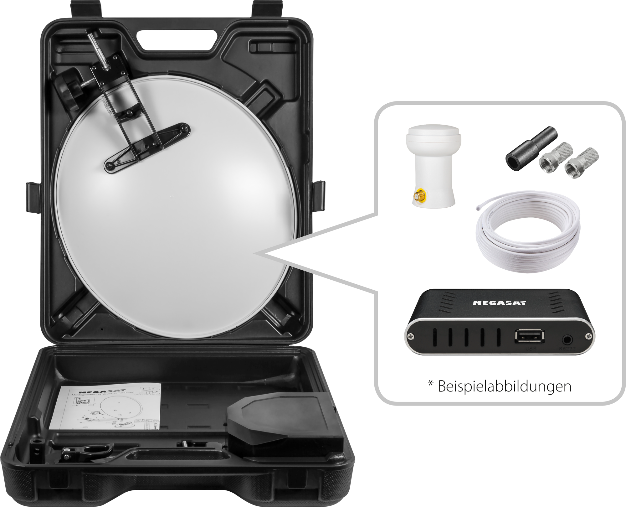 Megasat Mobile Sat-Anlage mit HD Receiver im Campingkoffer jetzt ...