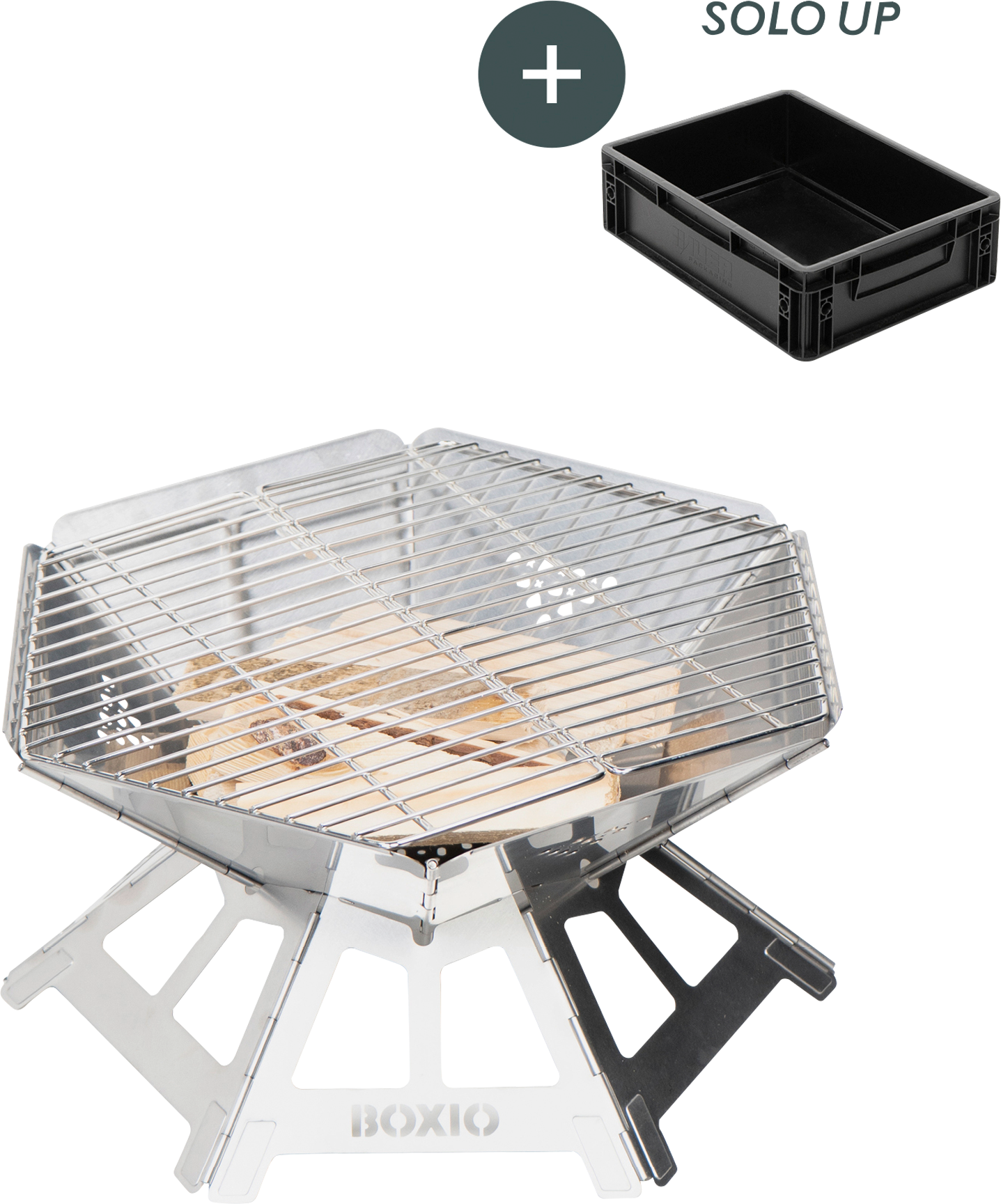 Boxio Fire Set Feuerschale mit Grillrost und Solo Up Eurobox - Fritz ...