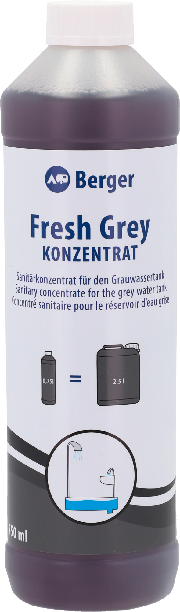 Berger Fresh Grey waste water tank additive concentrate 750 ml - Berger ...