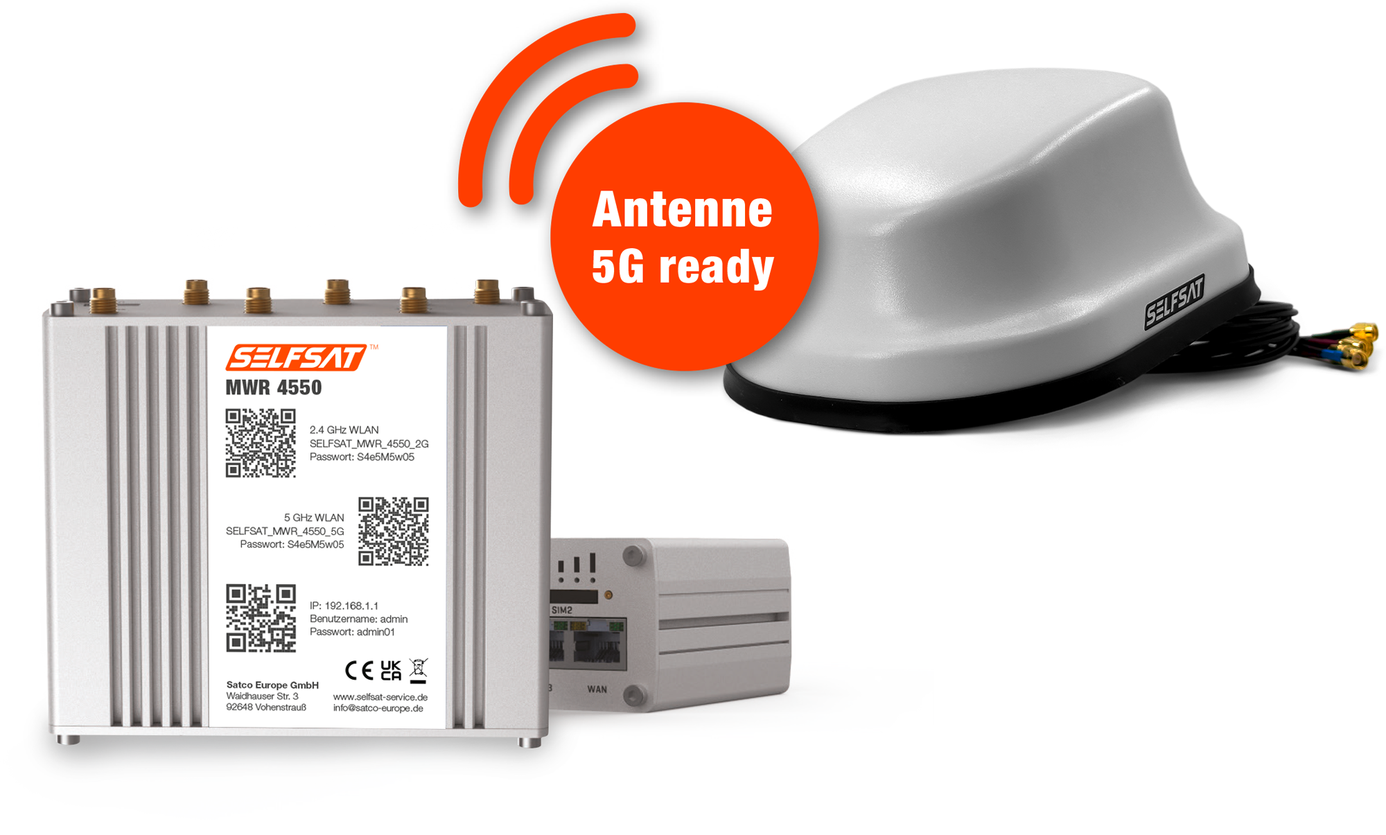 Set router Internet 4G / LTE e Wifi Selfsat MWR 4550 fino a 300 Mbps ...