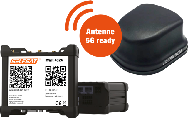 SELFSAT MWR 4524 ( 4G / LTE & WLAN Internet Router Komplettset bis 150 Mbps inkl. 4G / 5G ready ...