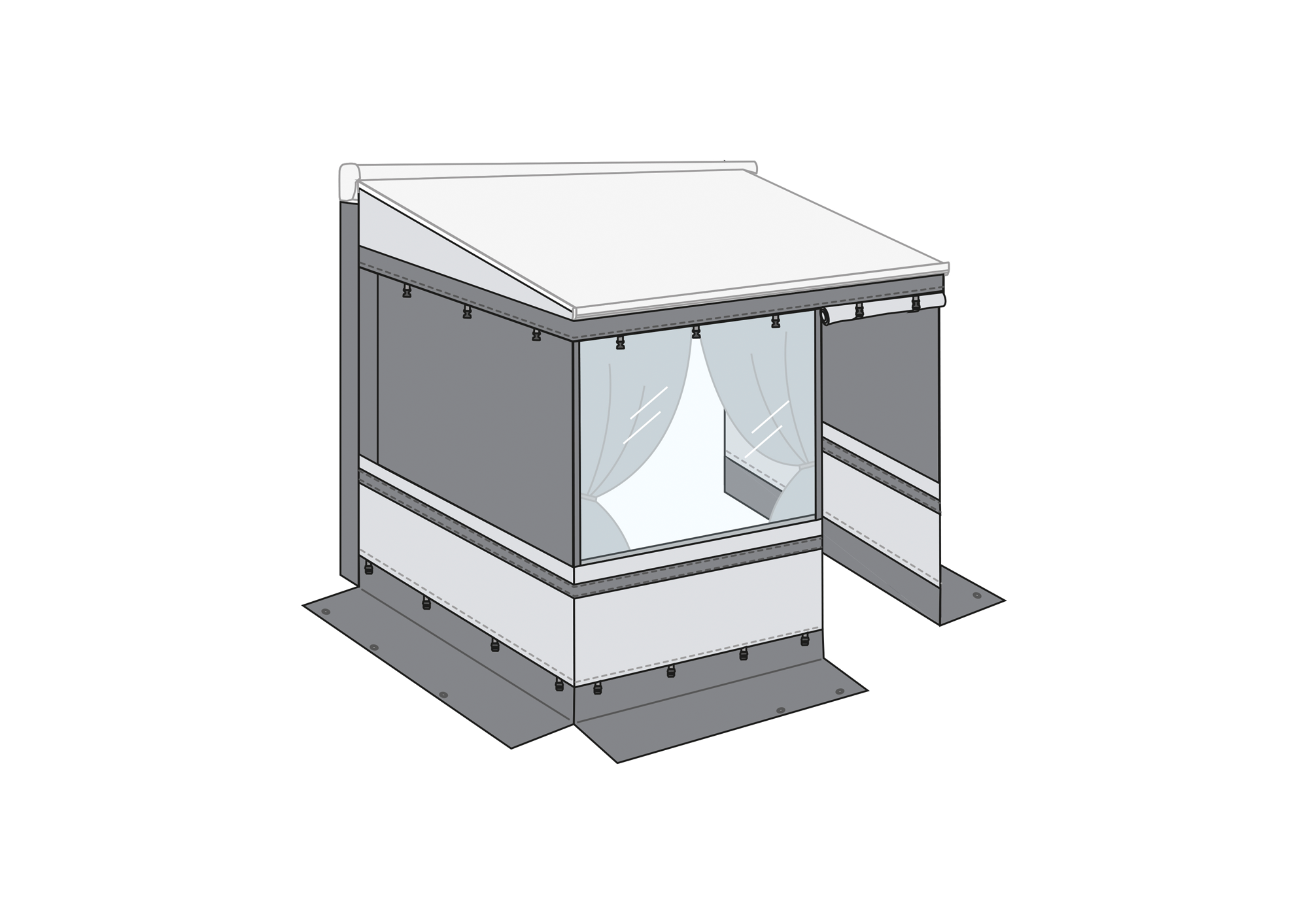 Fiamma Privacy Room Light Van 260 - for F45 Awning - Berger Camping