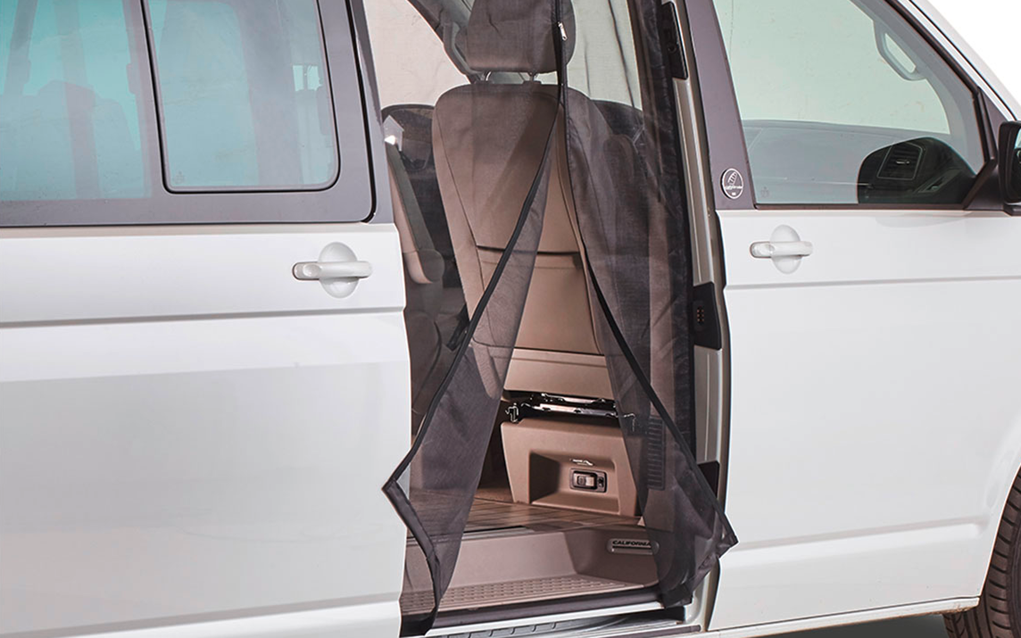Mosquito net VanQuito VW T5 / T6 with magnetic zipper sliding door ...