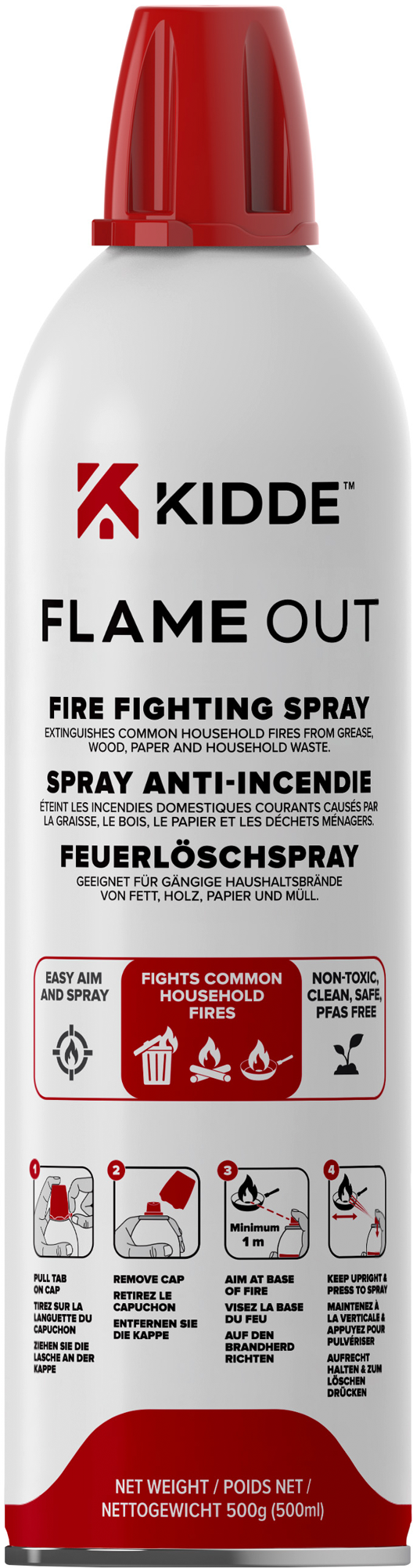 Kidde KFS 500 Flame Out Feuerlöschspray 500 g - Berger Camping