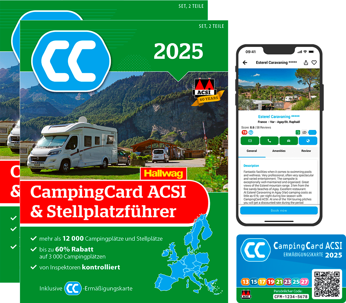 La Campingcard ACSI et le guide des emplacements 2025 avec plus de 12 ...