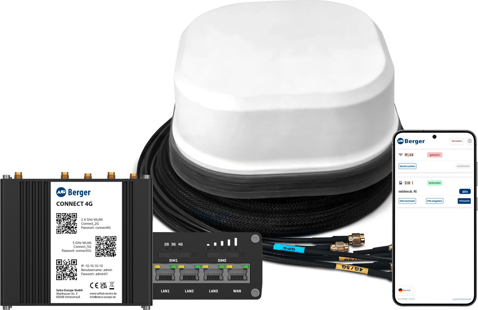 Berger CONNECT 4G/5G/ LTE WLAN router - Berger Camping