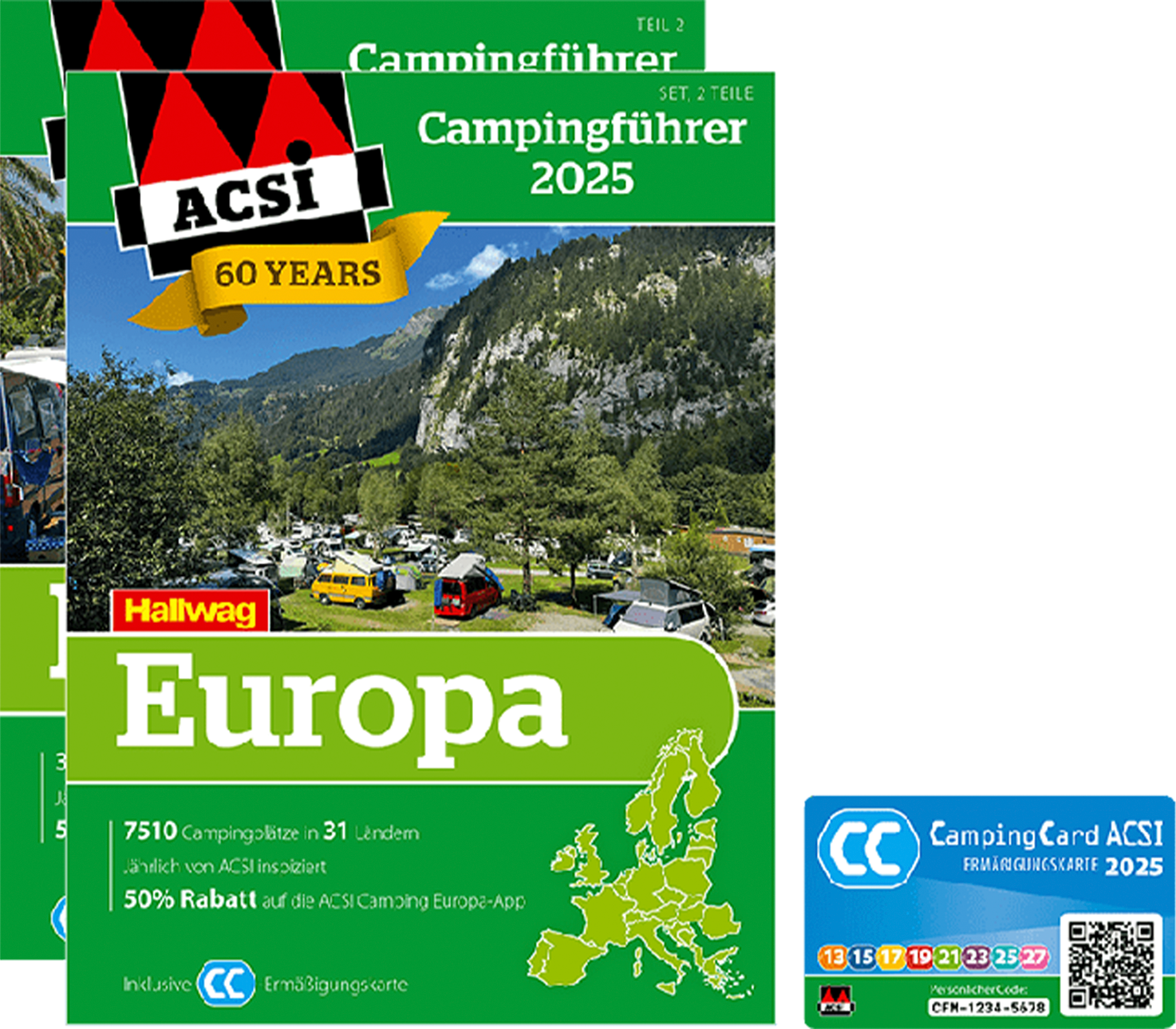 ACSI Camping Guide Europe 2025 including CampingCard ACSI discount card ...