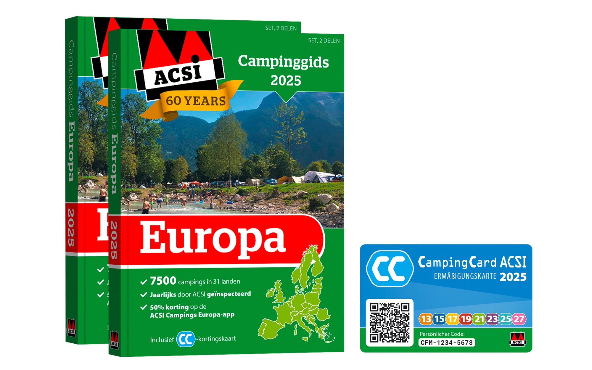 ACSI Camping Guide Europe 2025 including CampingCard ACSI discount card Language Dutch - Berger ...