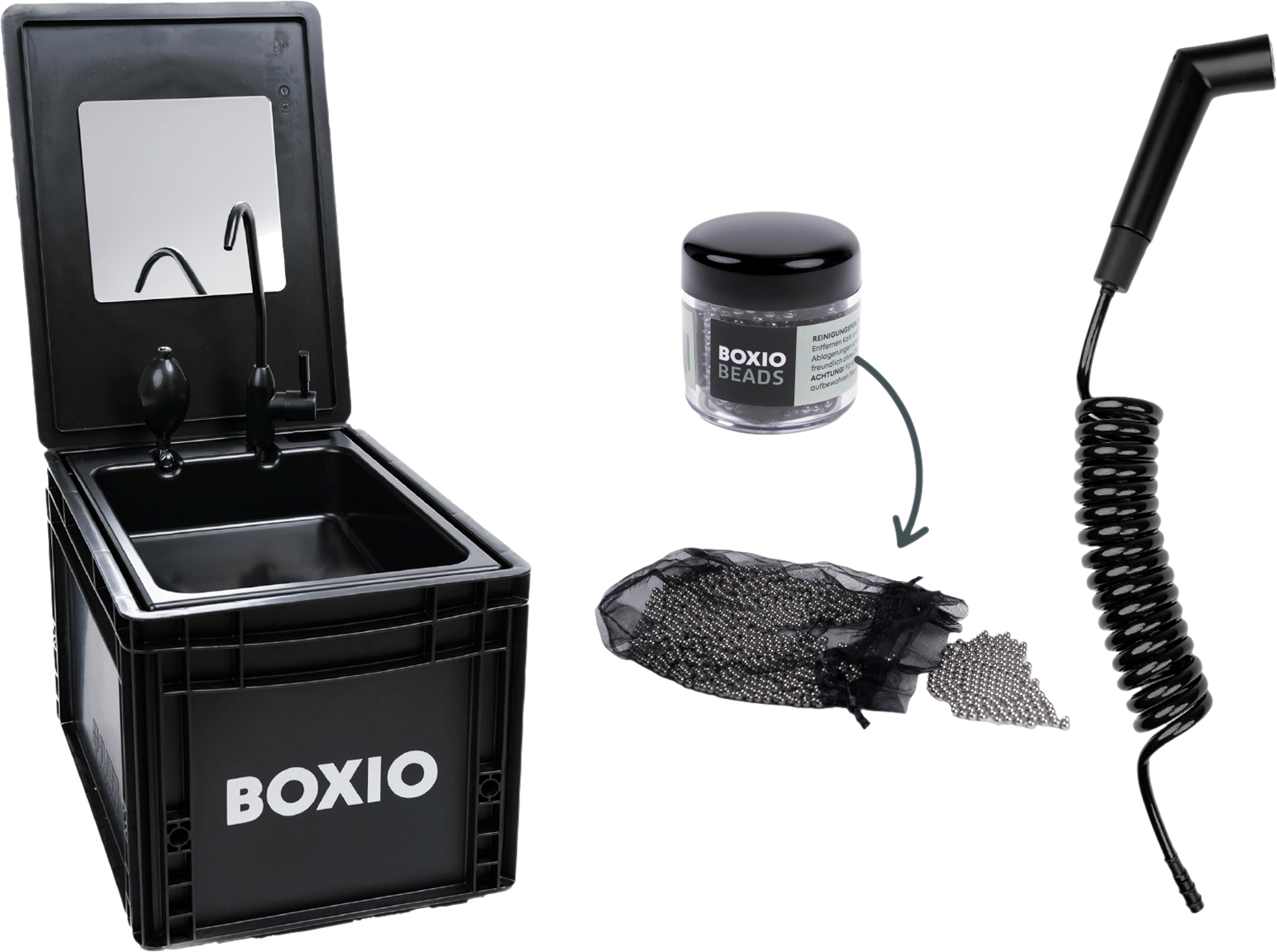 Boxio Wash Plus Mobiles Waschbecken Starter Set bestehend aus Boxio ...