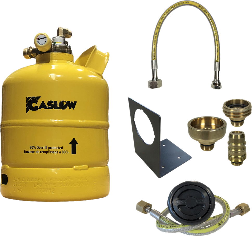 Kit de cylindre GPL Gaslow avec goulot de remplissage et support de ...