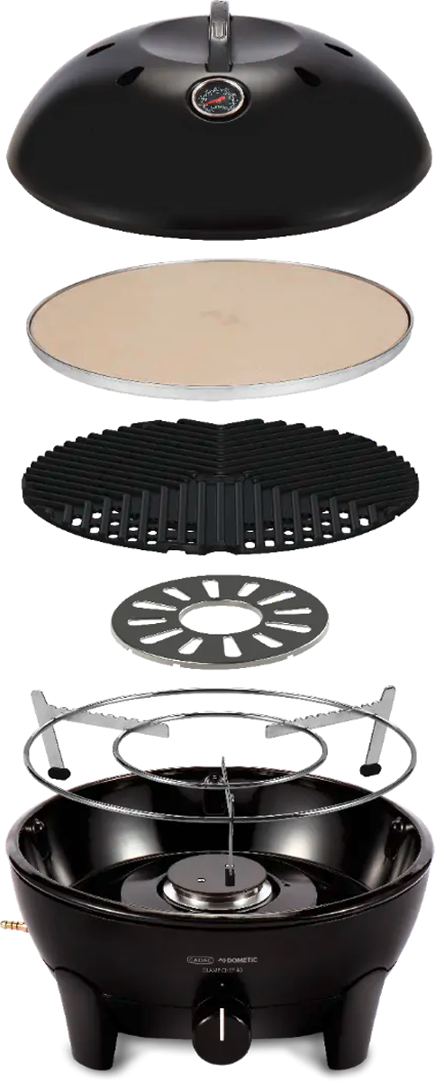 Cadac Gas-Tischgrill Glamp Chef 40 BBQ tragbar inklusive Pizzastein ...