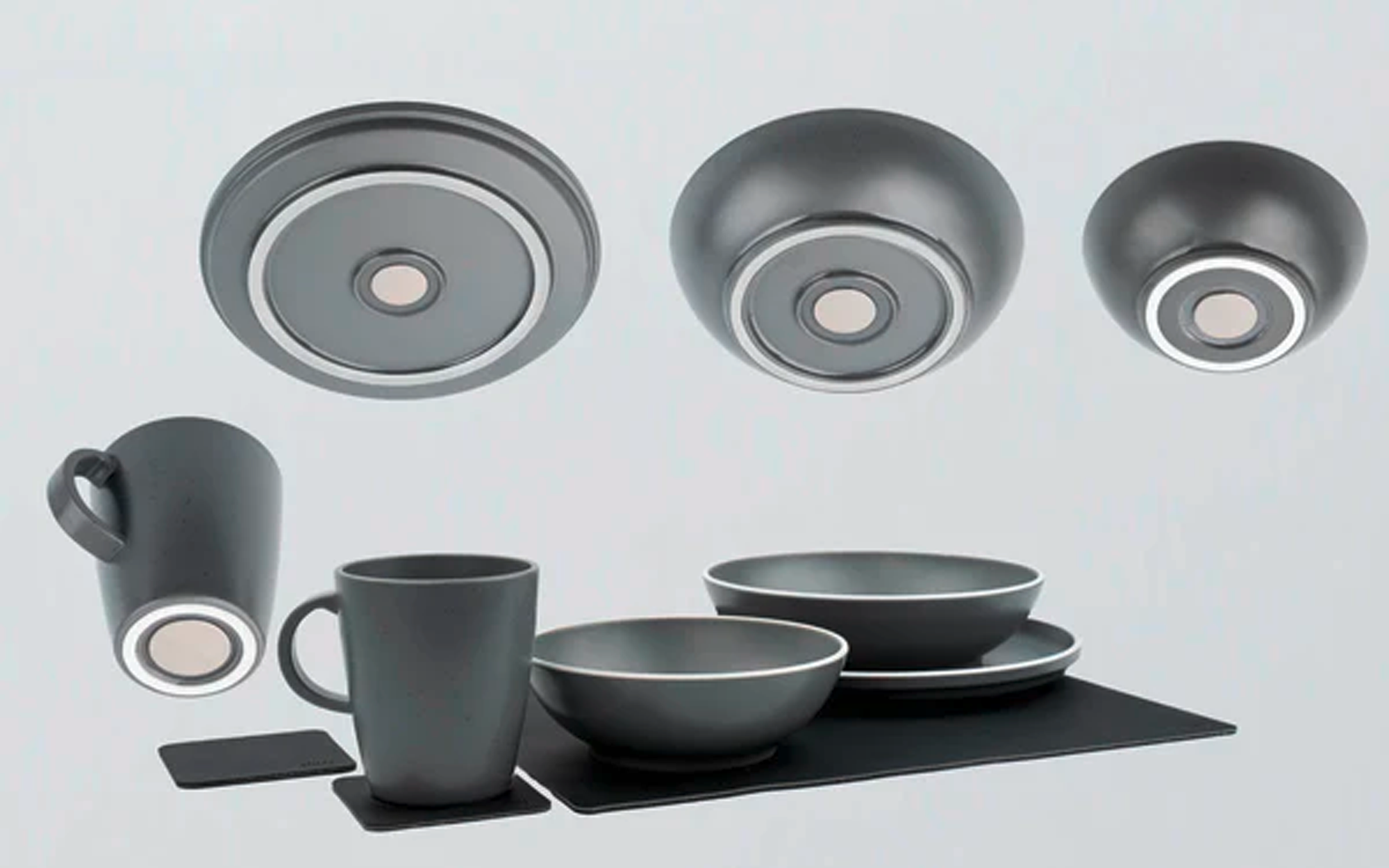 Silwy Brunner Dolomit Magnet-Geschirrset Kunststoff 11-teilig für 2 ...