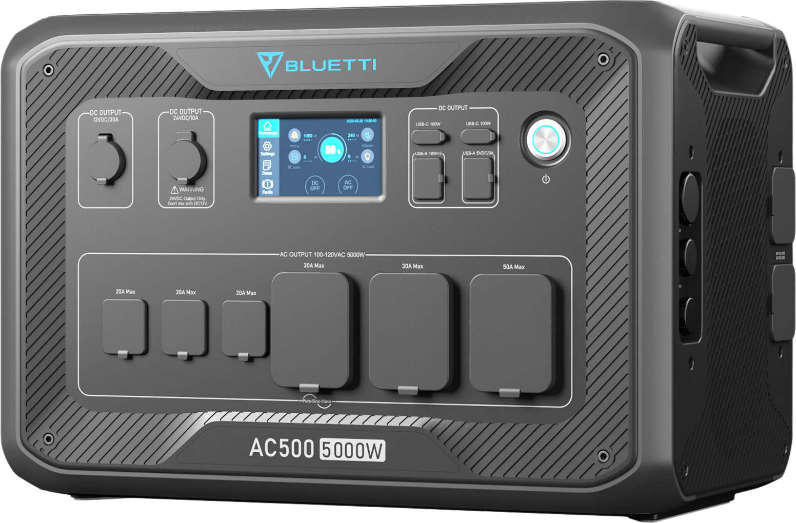 Inverter portatile BLUETTI AC500-Grigio-EU - Berger Camping