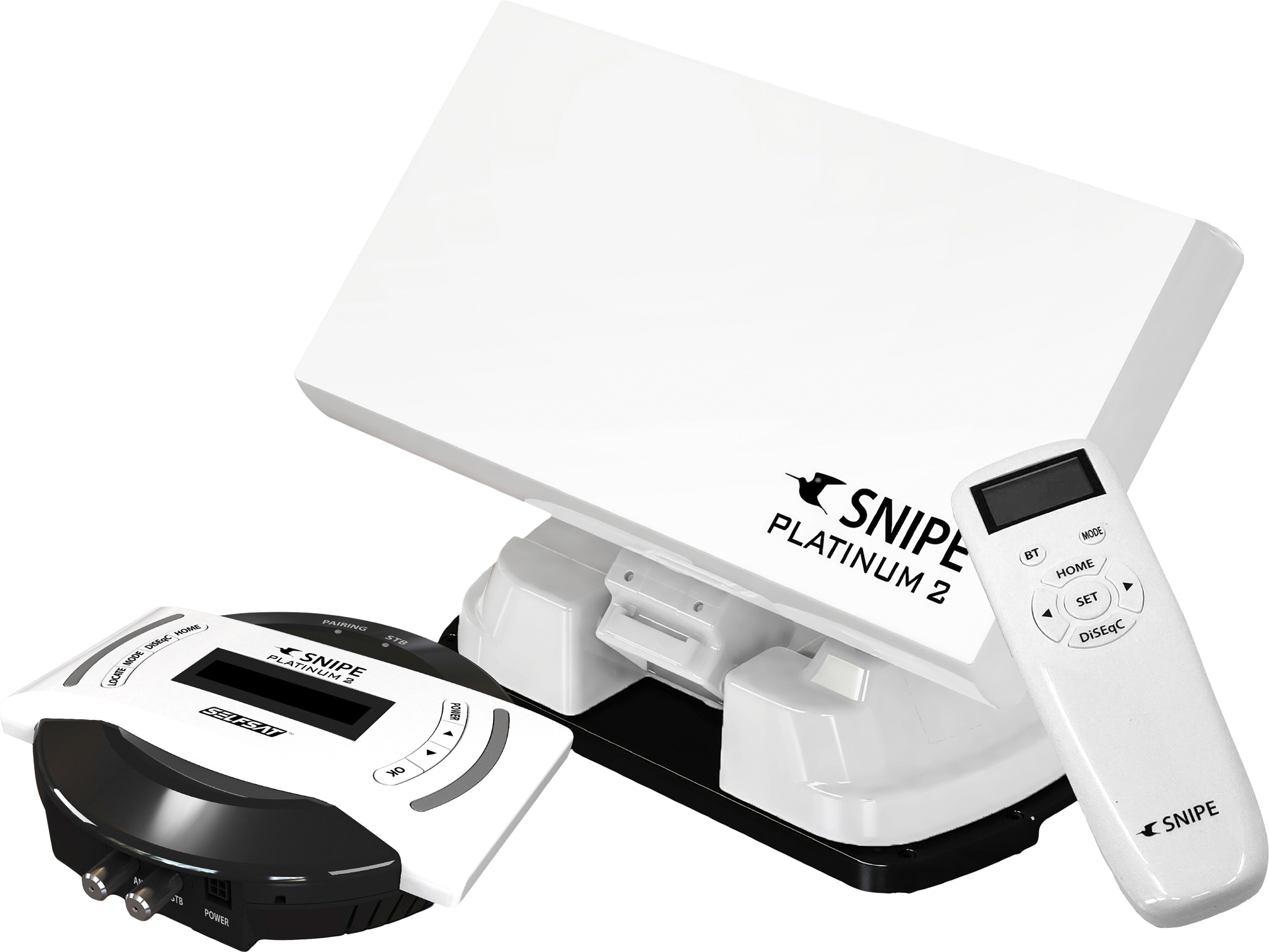 Selfsat Vollautomatische Sat-Flachantenne SNIPE Platinum 2 mit GPS / Bluetooth / Twin LNB ...