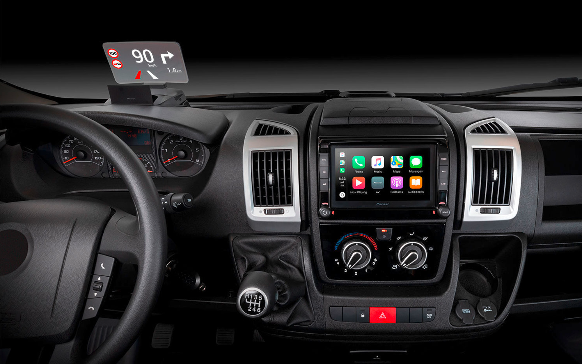 Extensión de Head-Up Display (HUD) para Fiat Ducato / Peugeot / Citroen ...