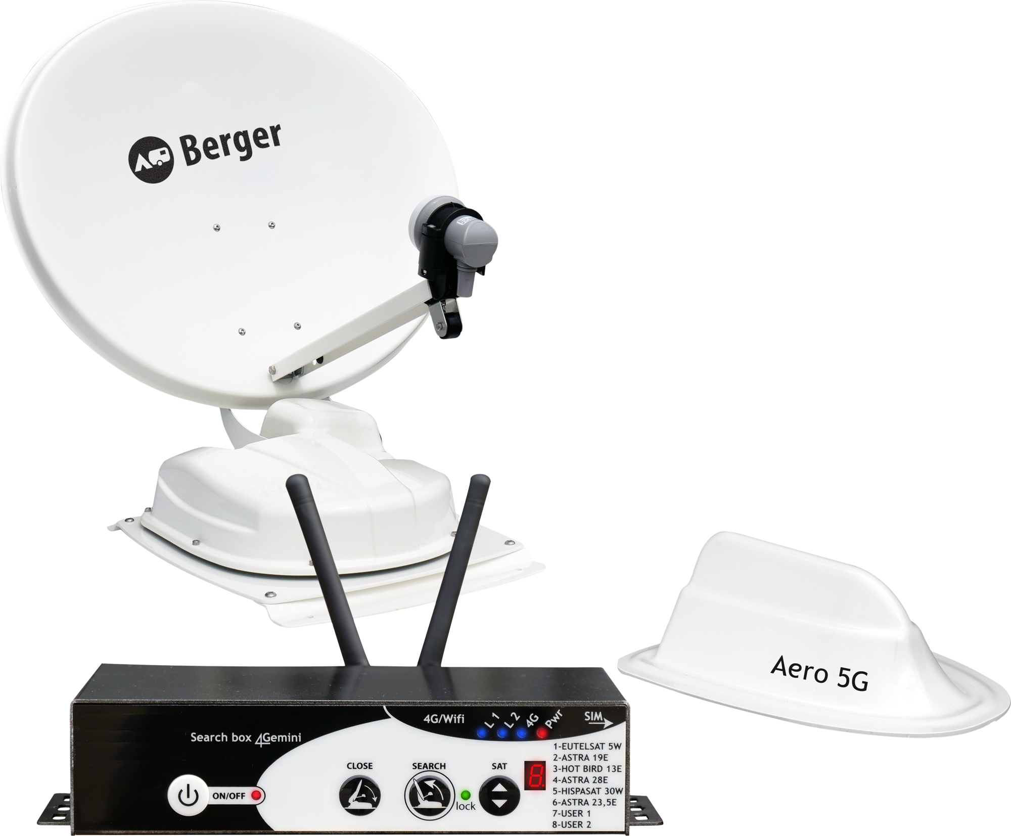 Berger fully automatic satellite system including 4G router complete ...