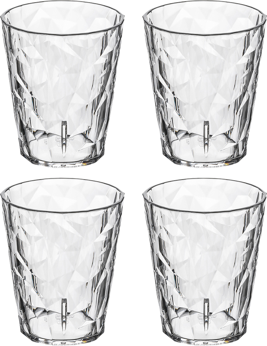 Koziol set of 4 super glass 250ml CLUB No. 1 - Berger Camping