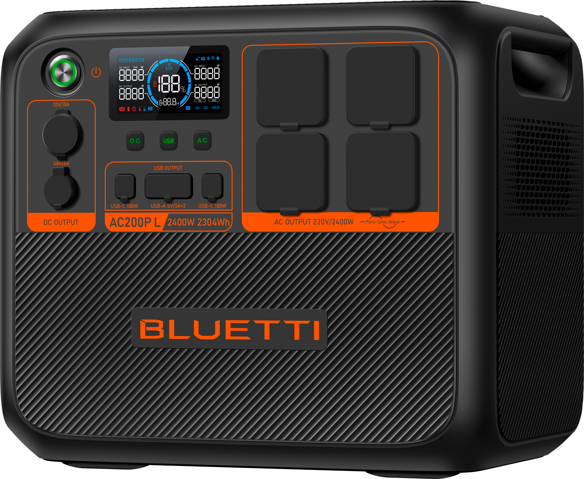 Bluetti AC200P power station black - Berger Camping