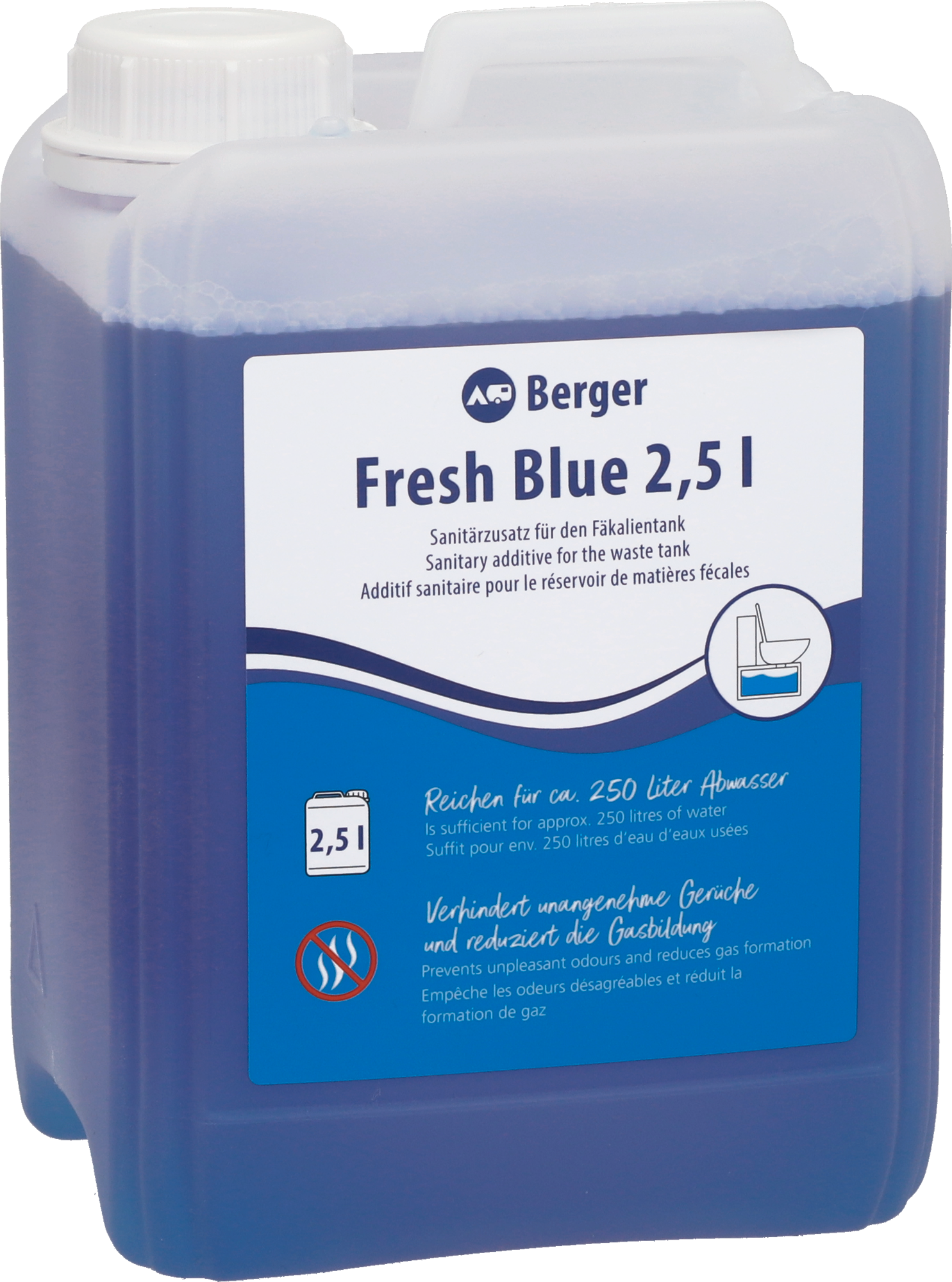 Berger Fresh Blue sanitary liquid 2.5 l - Berger Camping