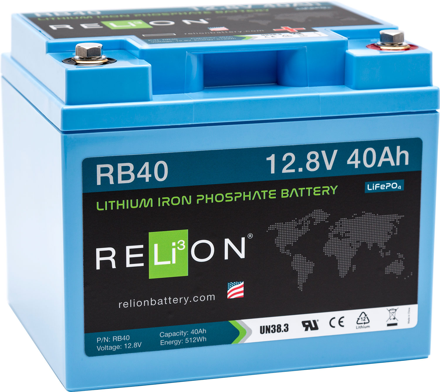 Relion Deep Cycle lithium-ion battery - Berger Camping