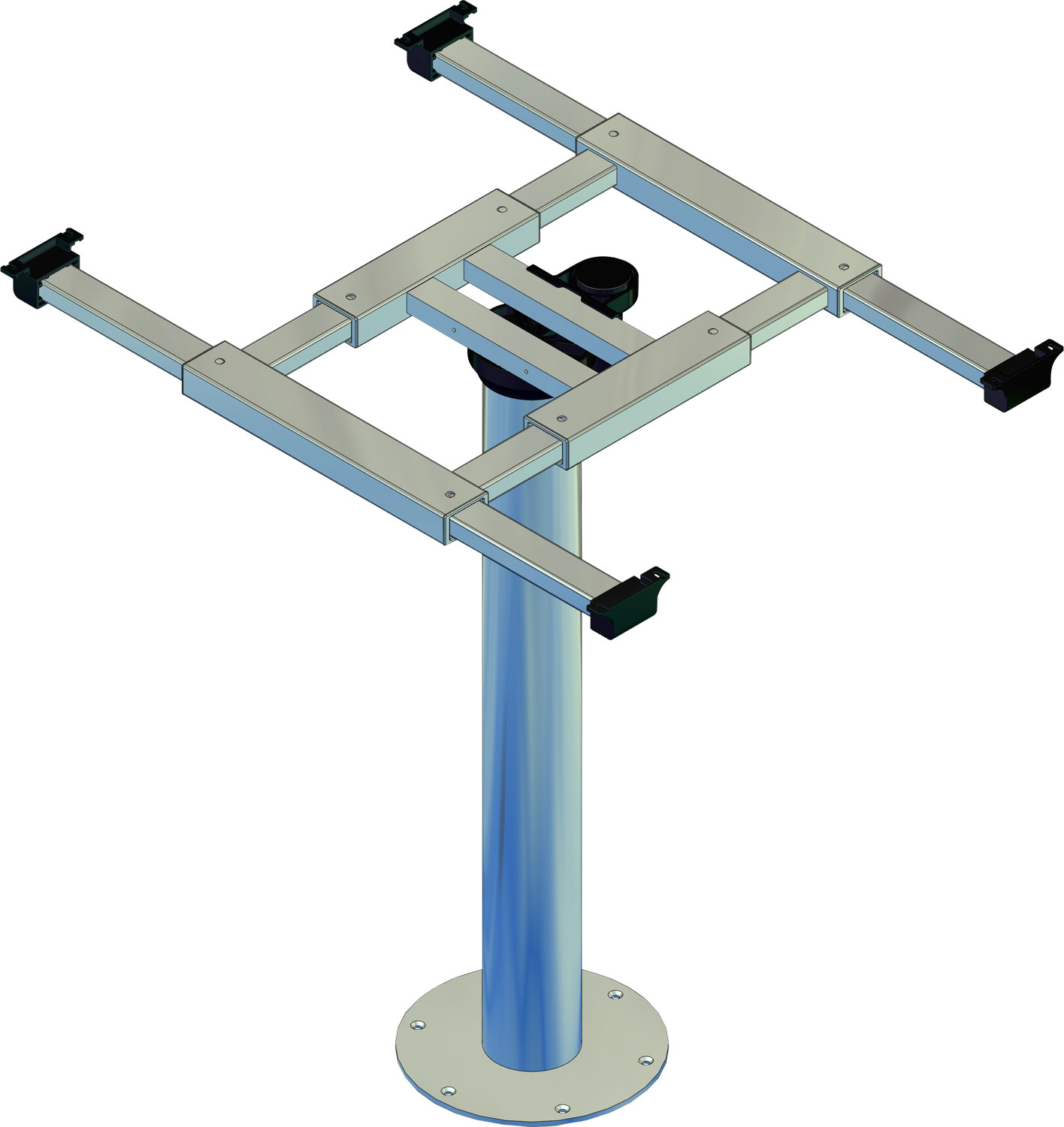 Ilse single column table frame aluminium - Berger Camping