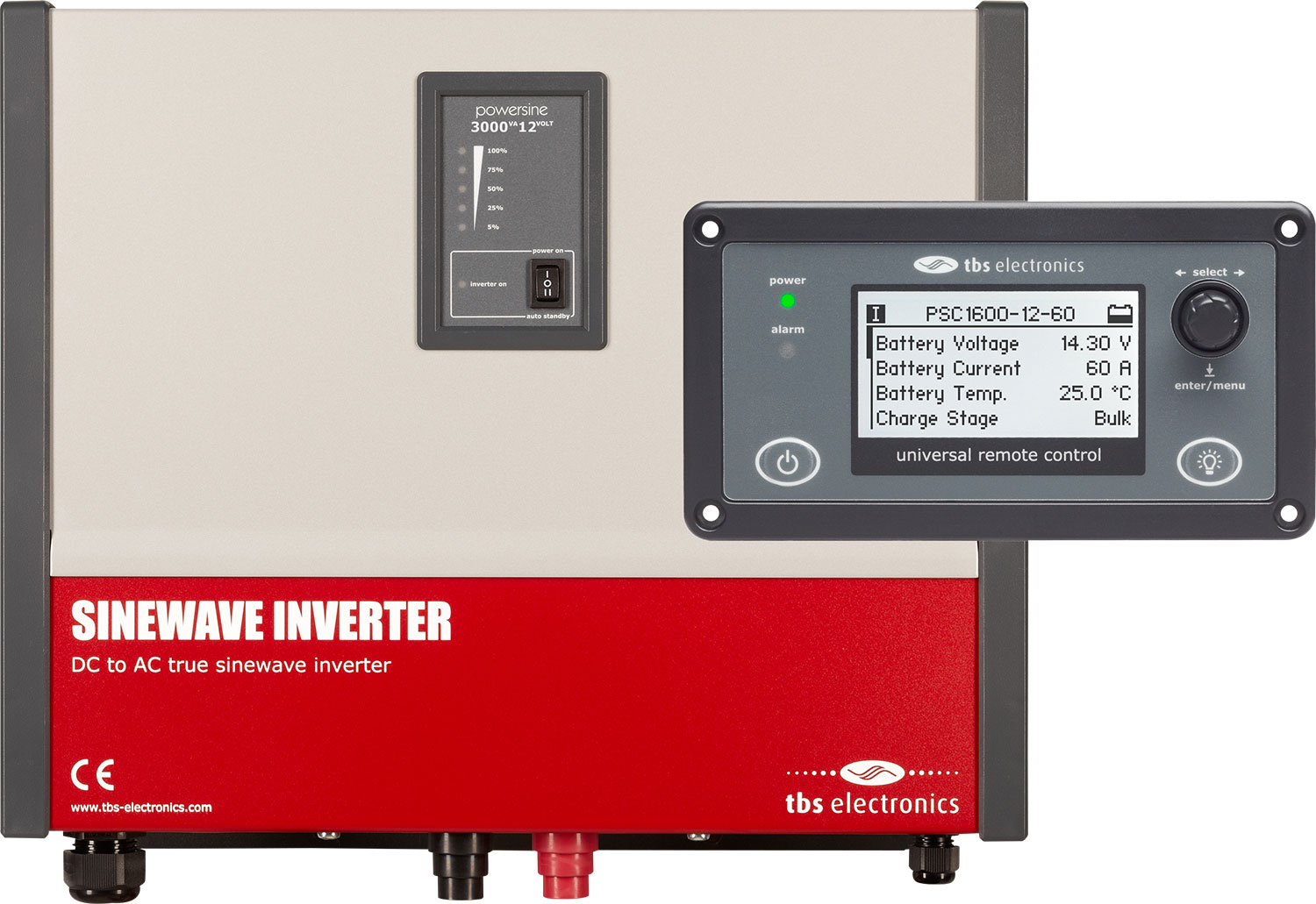 tbs electronis Powersine inverter with RemoteControl - Berger Camping