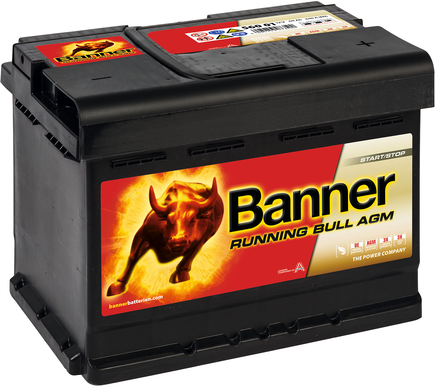 Banner Running Bull AGM Fahrzeugbatterie 12 V - Fritz Berger Campingbedarf