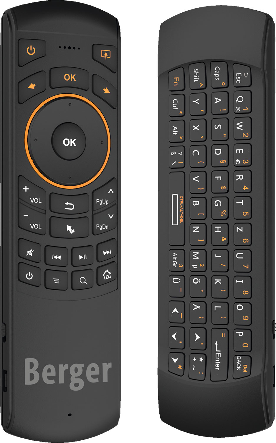 Berger universal wireless remote control with keyboard and Air Mouse ...