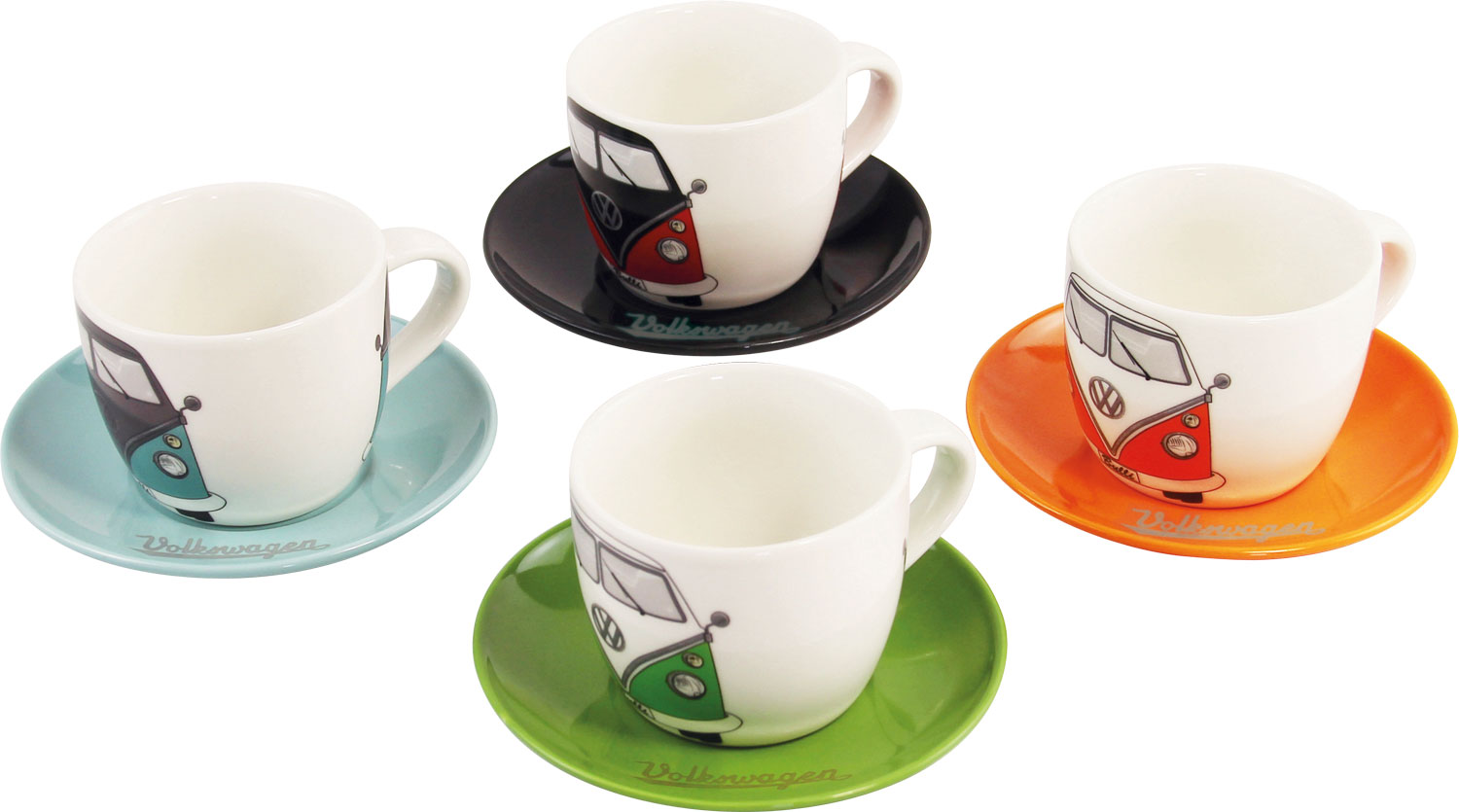 VW T1 Bulli espresso cups set 4 pieces 100 ml - Berger Camping
