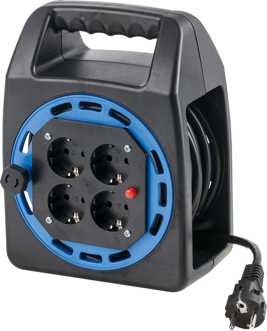 Compact cable reel 4x power socket with earthing contact - Berger Camping