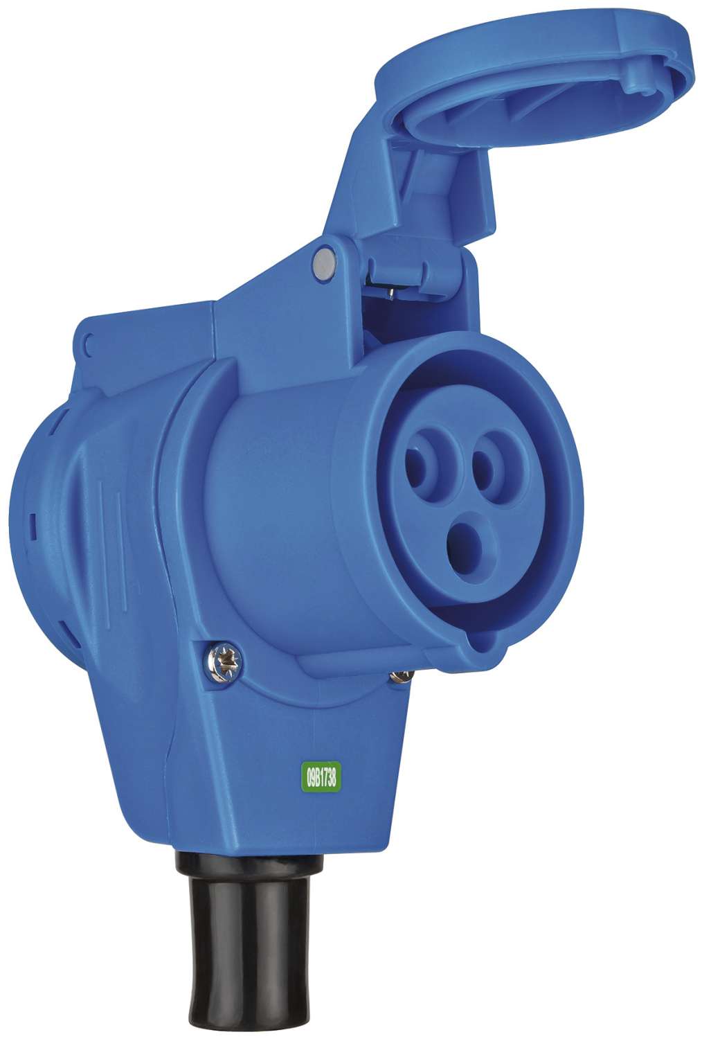 Brennenstuhl Angle Coupling CEE 230V 16A Schuko socket outlet blue - Berger Camping