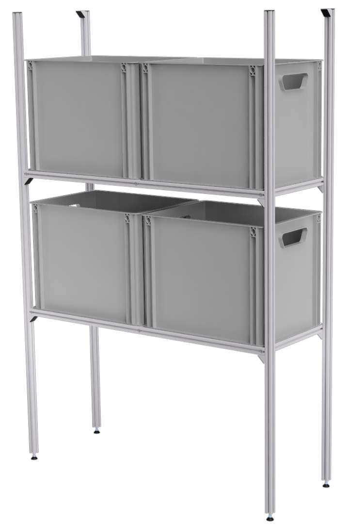 SYS-RACK Regal-System Aluminium für Heckgarage 85 x 31 x 130 cm jetzt ...