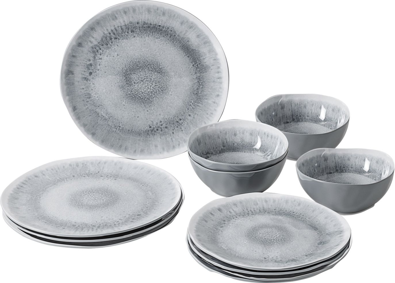 Brunner Middag Pearl Melamine Servies Set 12 St. - Berger Camping