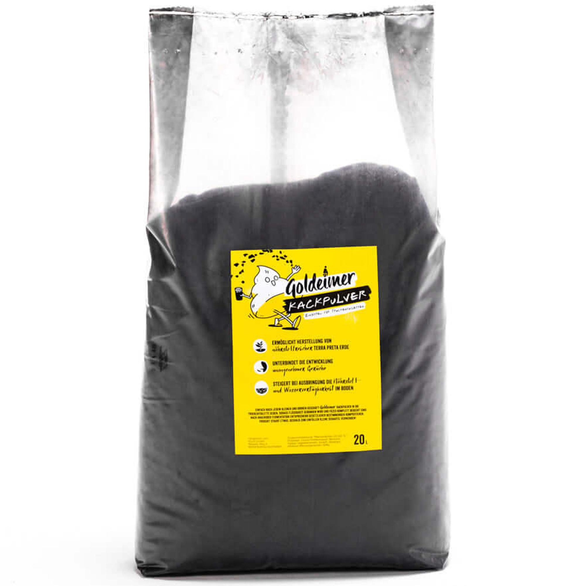 Gold bucket poop powder plant charcoal 20 liters - Berger Camping
